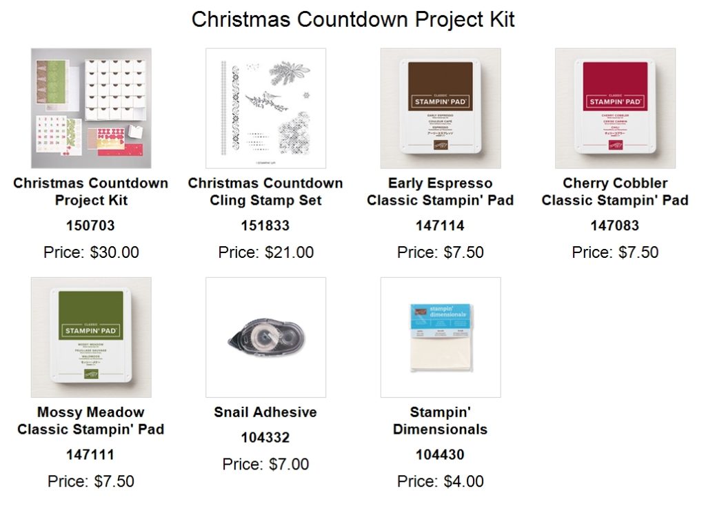 Christmas Countdown Project Kit and Bonus Cards - The Tygress Den